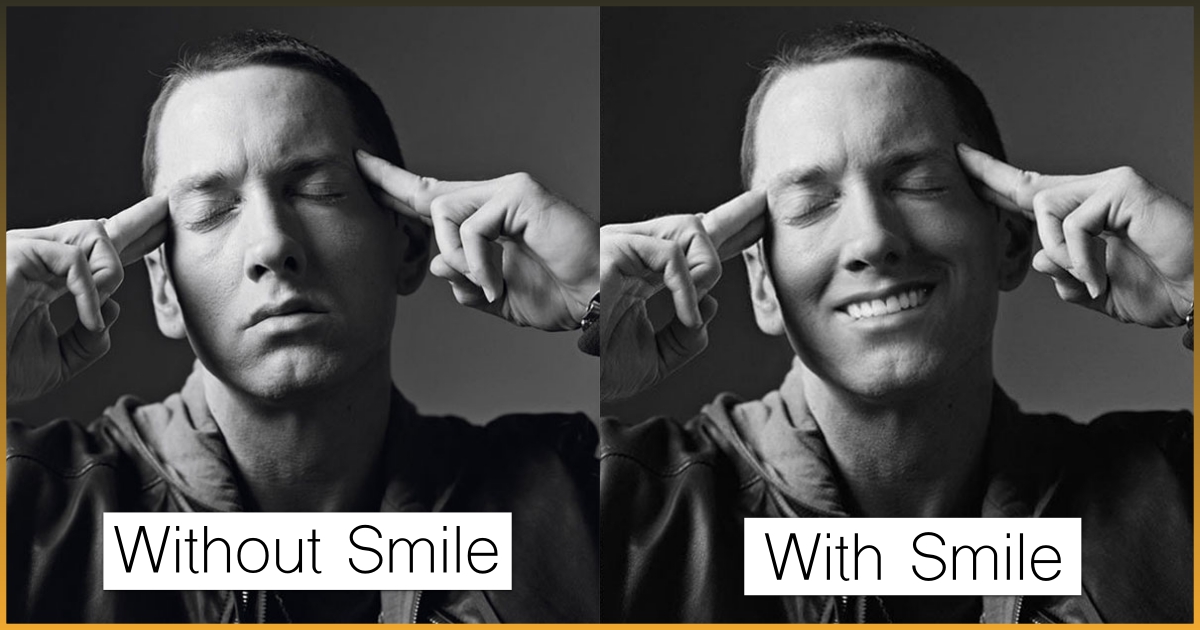 This Genius Photoshopped A Smile On Serious Eminem Making It More ...