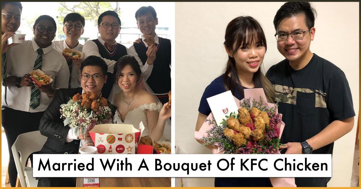 Couple Loved KFC So Much That They Got Married With A Bouquet Of KFC ...
