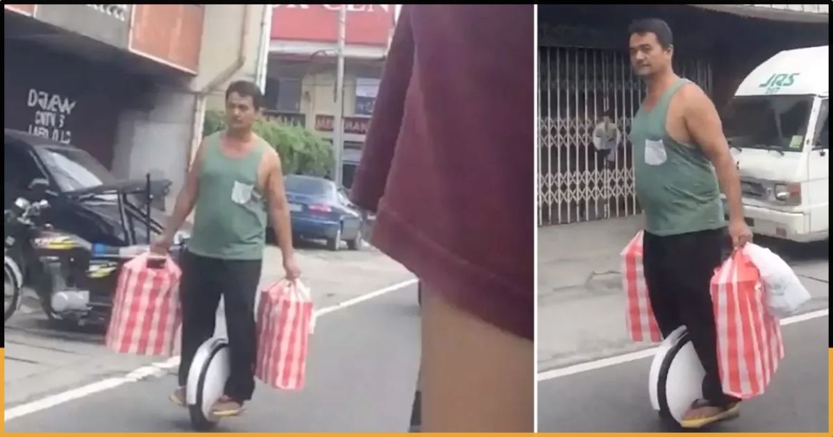 Filipino Waiter Delivers Food On A Hover Unicycle With Full Swag