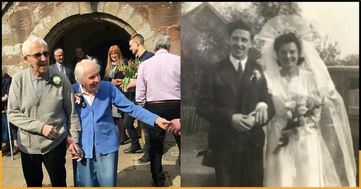 Elderly Couple Went To Church On Their 75th Marriage Anniversary To ...