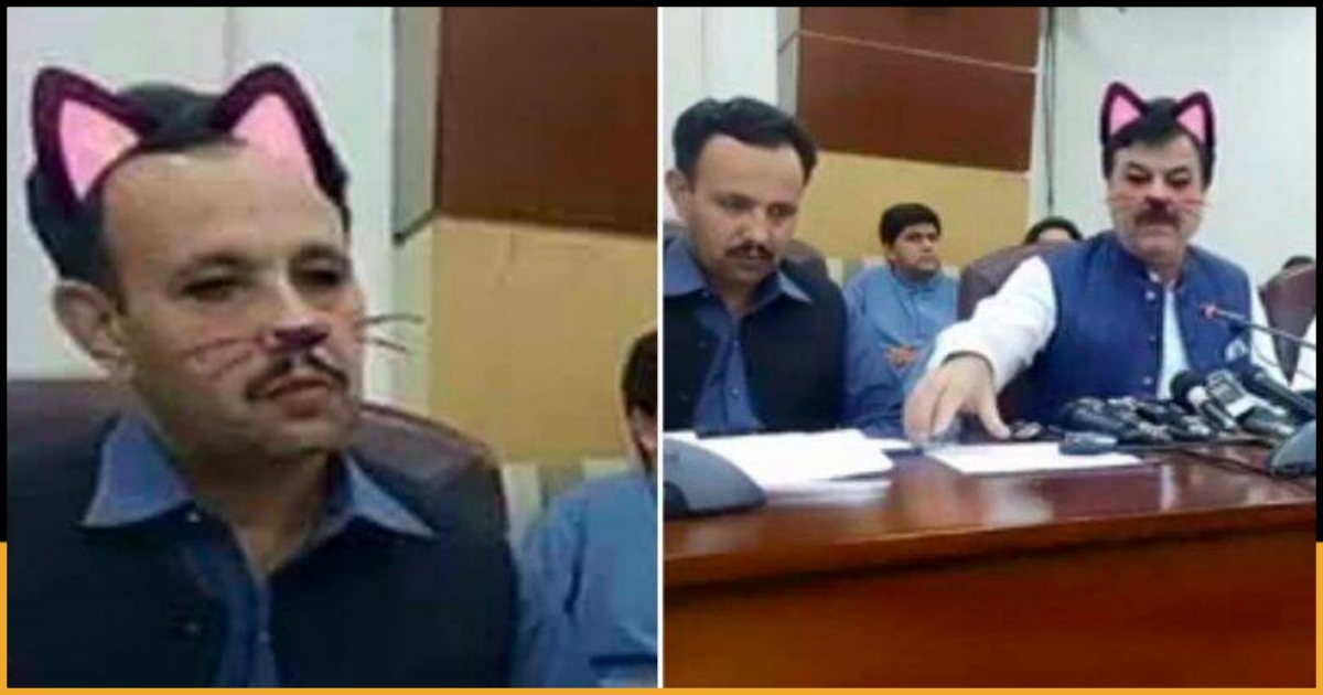 Pakistani Officials Accidentally Left The Cat Filter On During Live ...