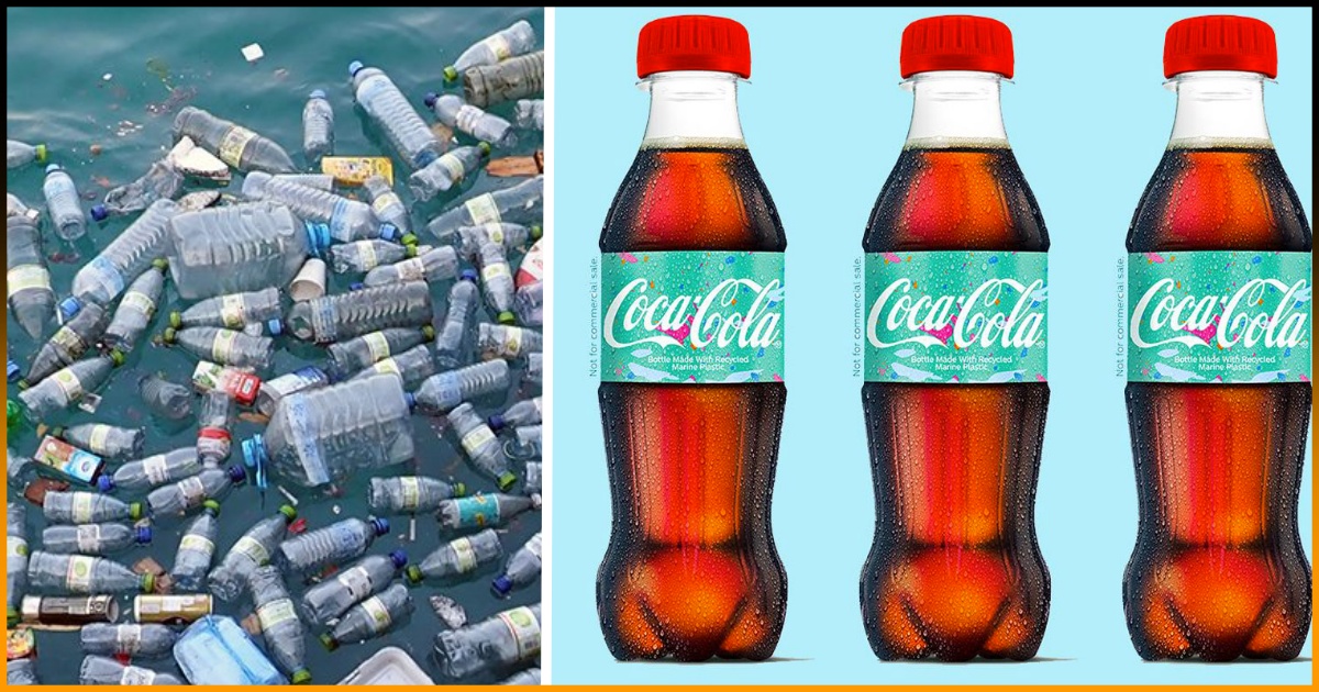 Coca-Cola Making Green Bottles From Plastic Waste Of Oceans