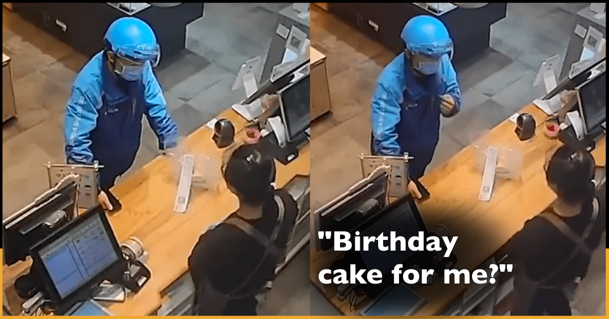 Deliveryman Becomes Emotional After A Customer Brought Cake for His ...